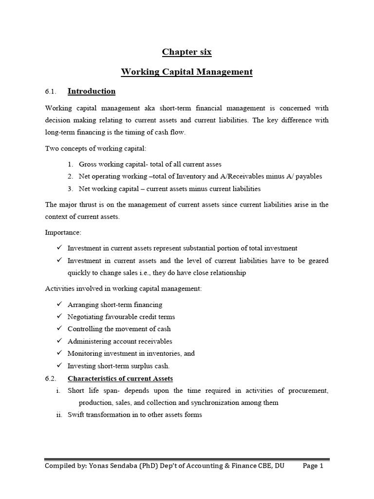 Chapter 8 Working Captila Managment | PDF | Accrual | Inventory