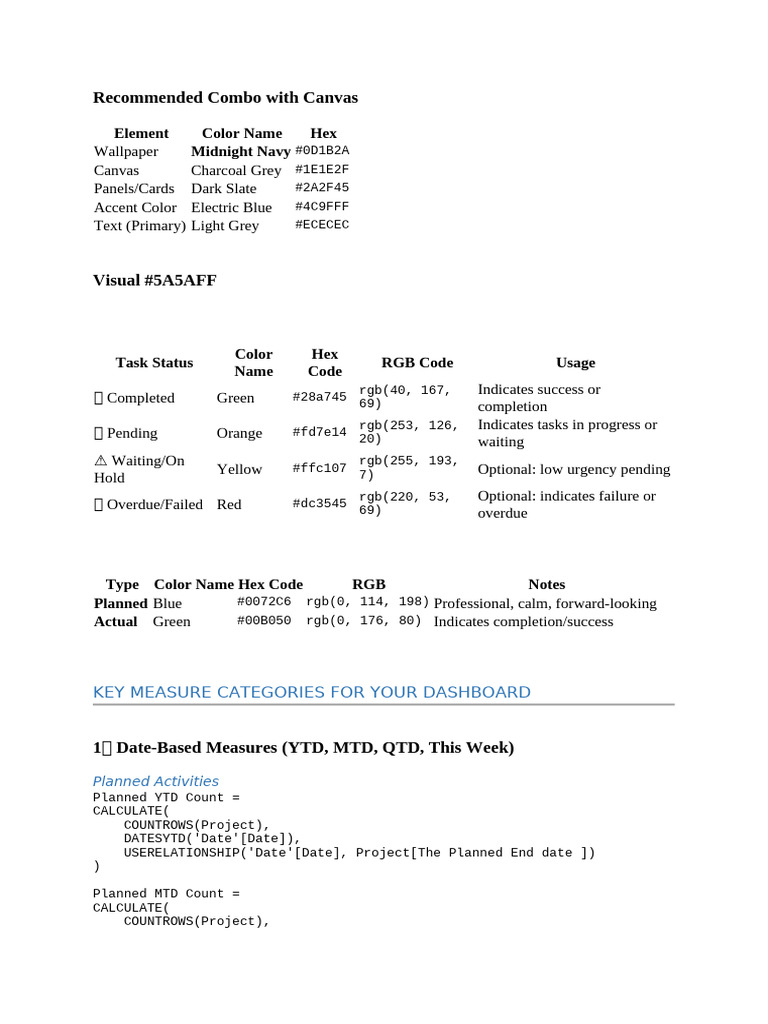 Worked DAX & Colour Project | PDF | Rgb Color Model | Computing