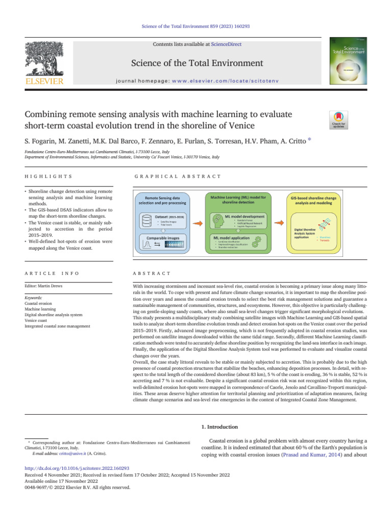 Combining Remote Sensing Analysis With Machine Learning To Evaluate ...