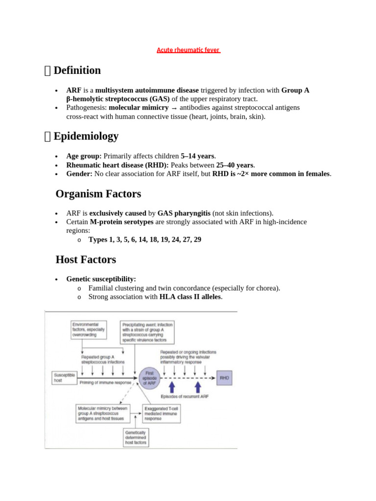 Understanding Acute Rheumatic Fever | PDF | Medicine | Clinical Medicine