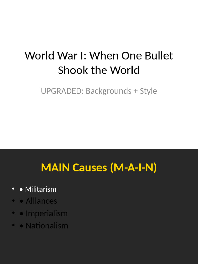 WWI Enhanced Background Study Video | PDF