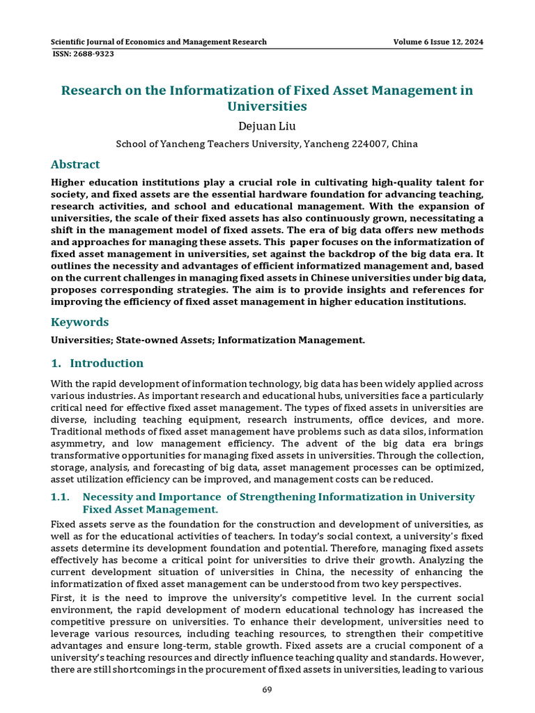 Research On The Informatization of Fixed Asset Man | PDF | Big Data | Data