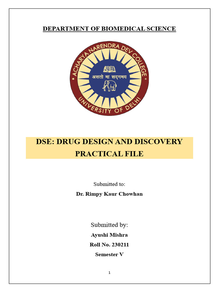 Drug Design Practical File Overview | PDF | Beta Sheet | Protein Structure