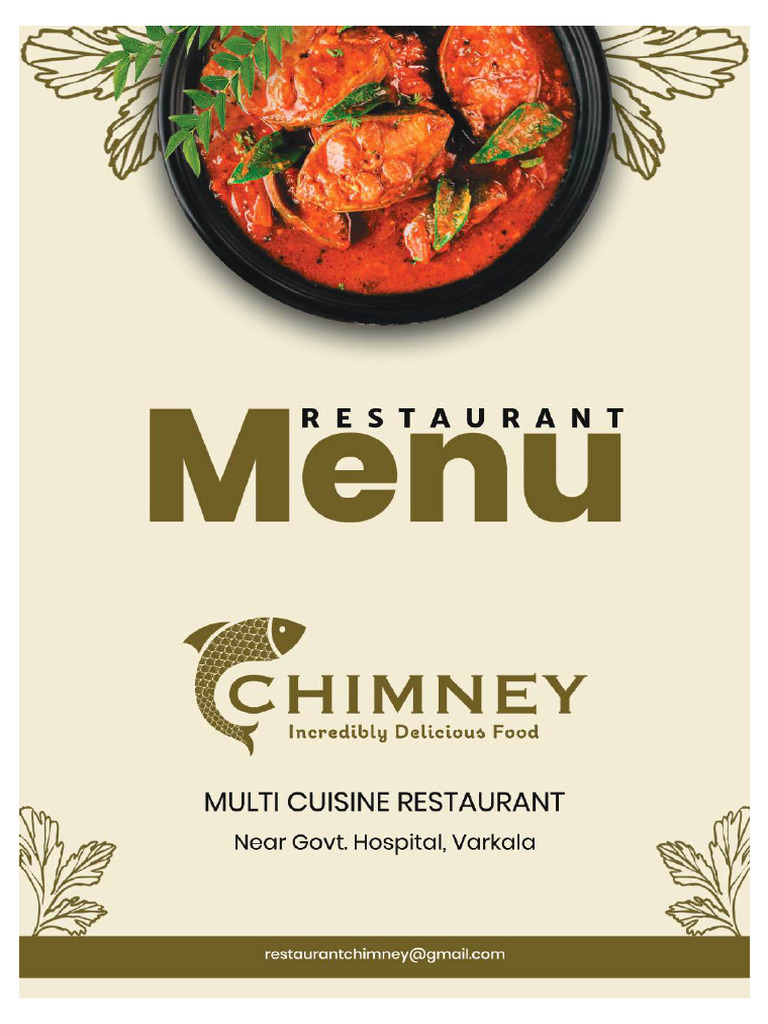 Chimney Menu Front | PDF