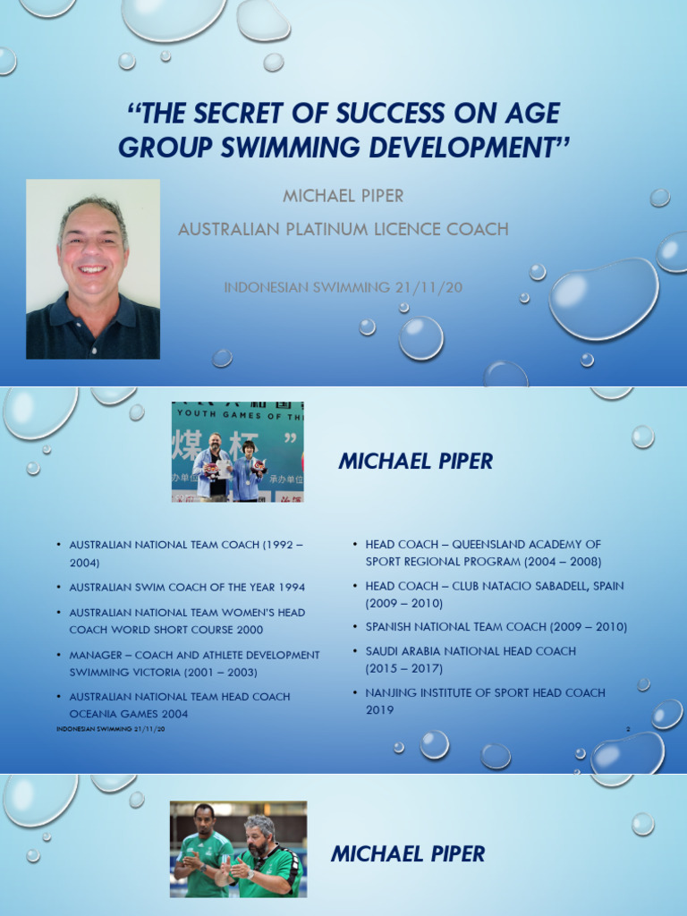 Age Group Swimming Development - Indonesia | PDF | Strength Training ...