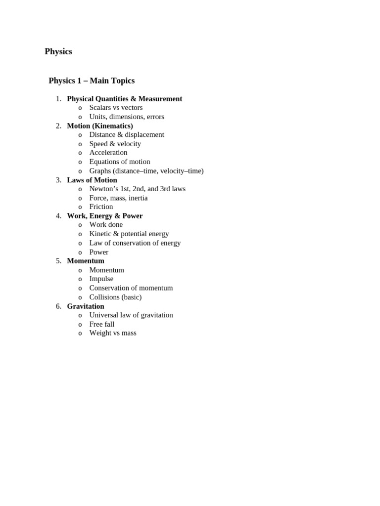 Physics - 1 | PDF