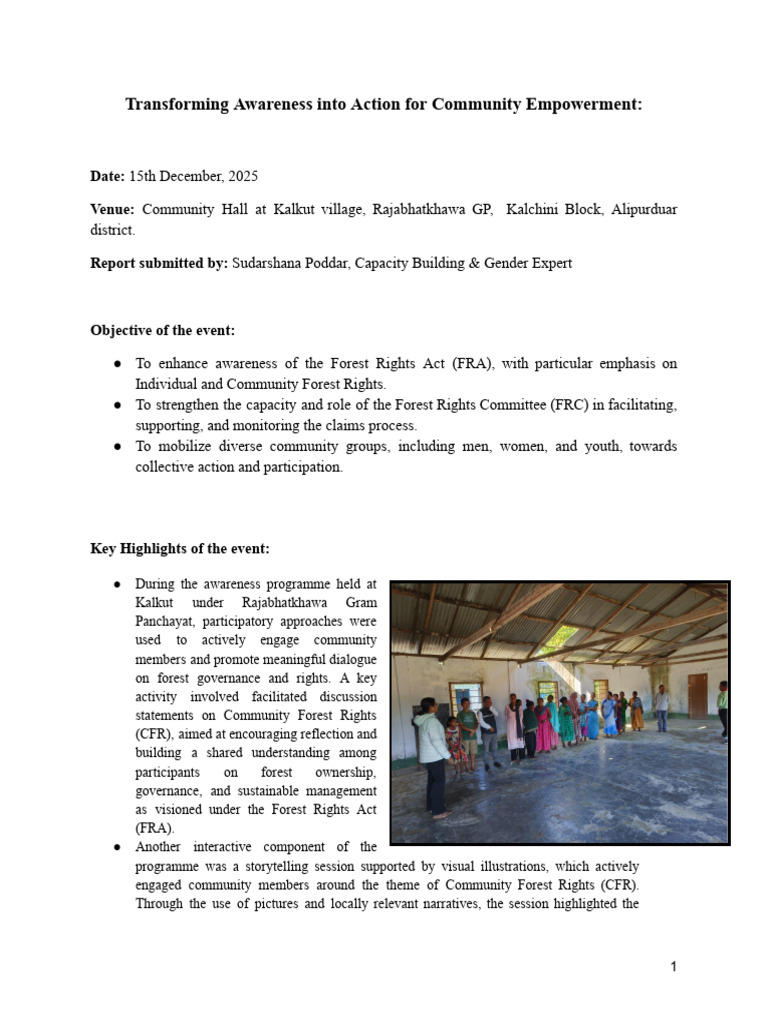 Kalkut Awareness Campaign Report | PDF | Governance