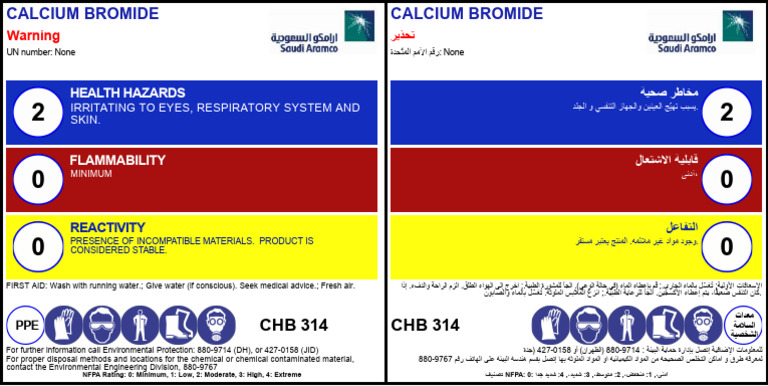 314 Label Calcium Bromide | PDF