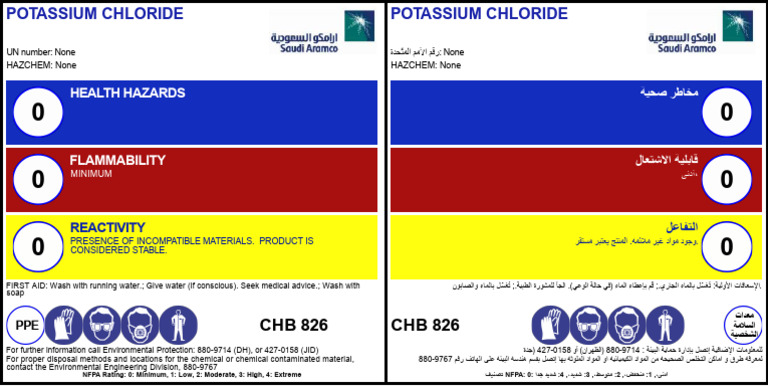 826 Label Potassium Chloride | PDF