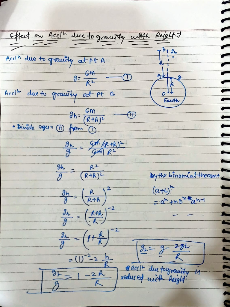 Gravity Effects on Energy at Point A | PDF
