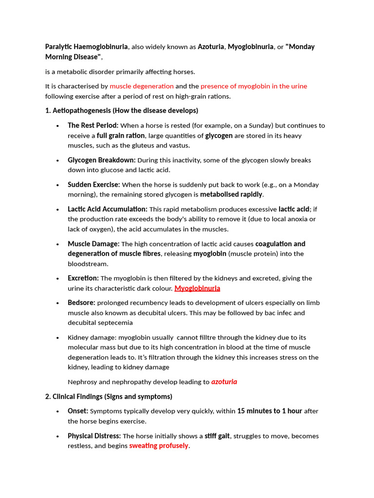Paralytic Haemoglobinuria | PDF | Medical Specialties | Clinical Medicine