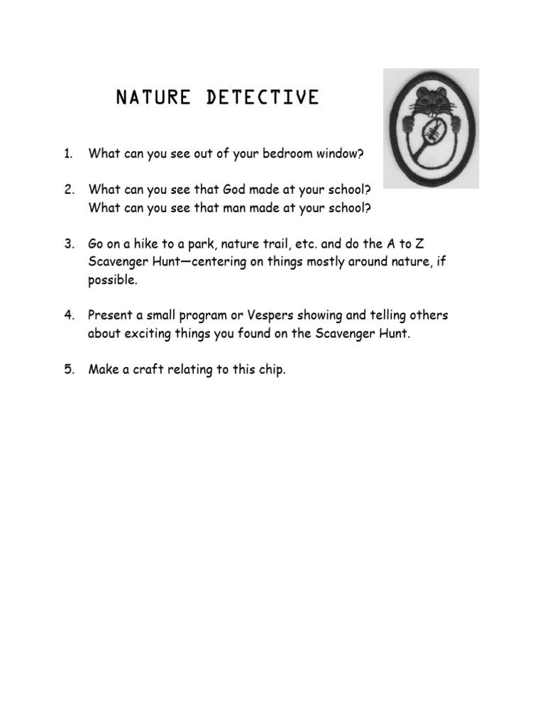 Nature Detective Activities Guide | PDF