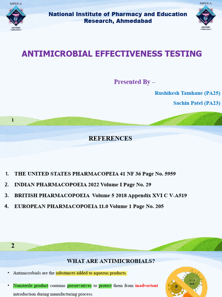 Antimicrobial Effectiveness Testing Guide | PDF | Colony Forming Unit ...