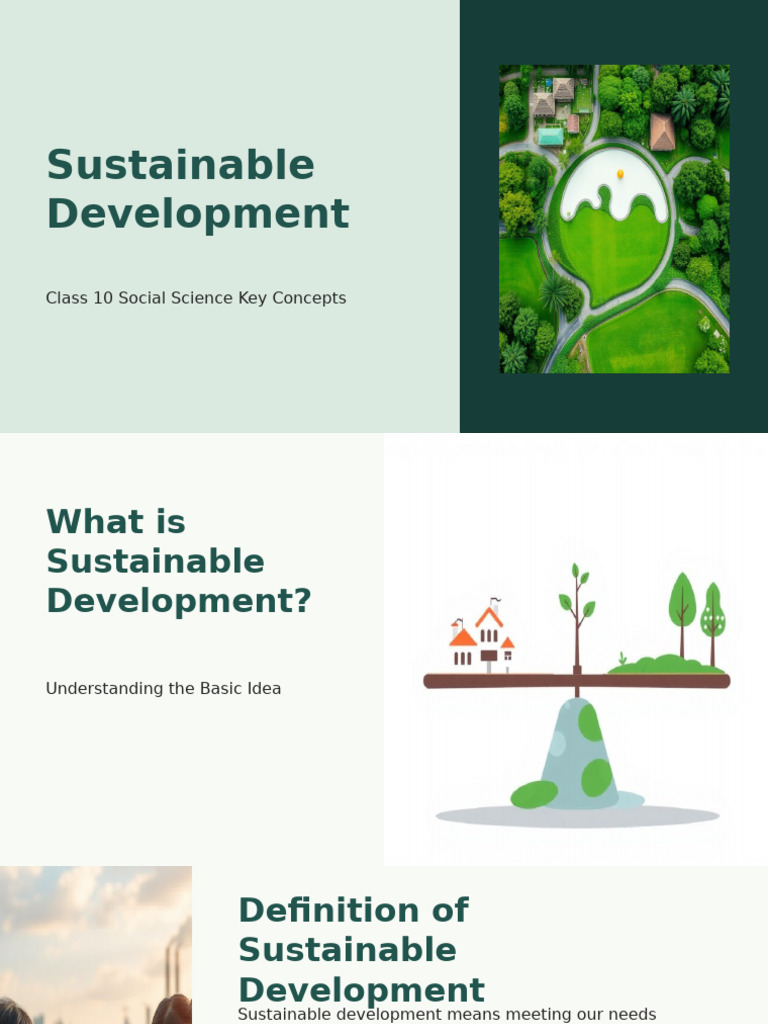 Sustainable Development - Class 10 SST Overview | PDF