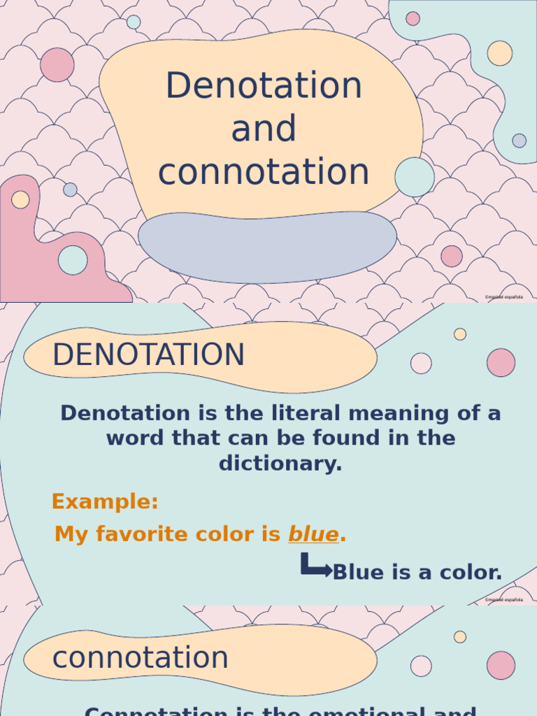Denotation and Connotation | PDF