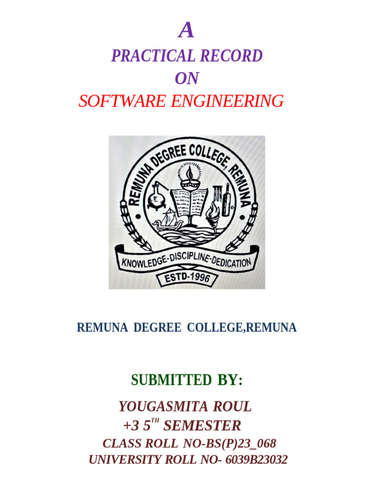 Software Engineering Practical Record | PDF