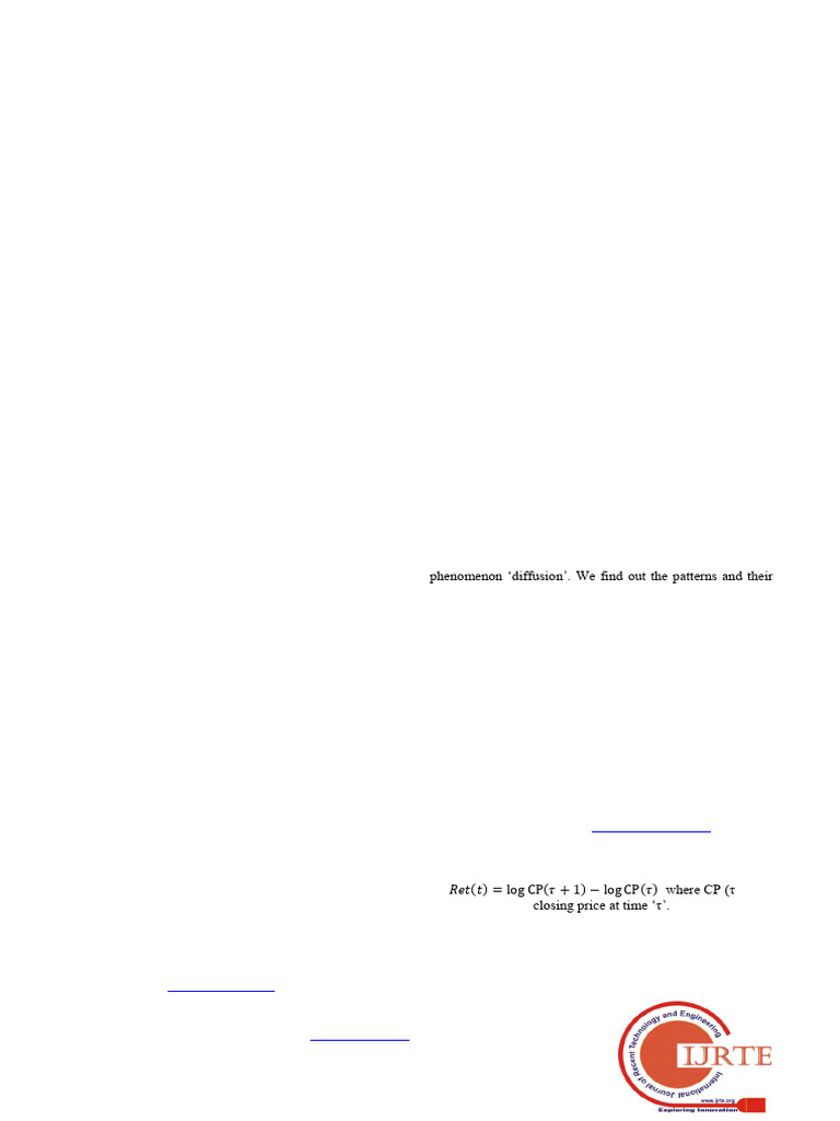 Diffusion Entropy in Indian Stock Market | PDF | Dow Jones Industrial ...