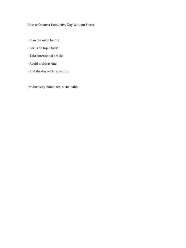 Document 5 Productive Day | PDF
