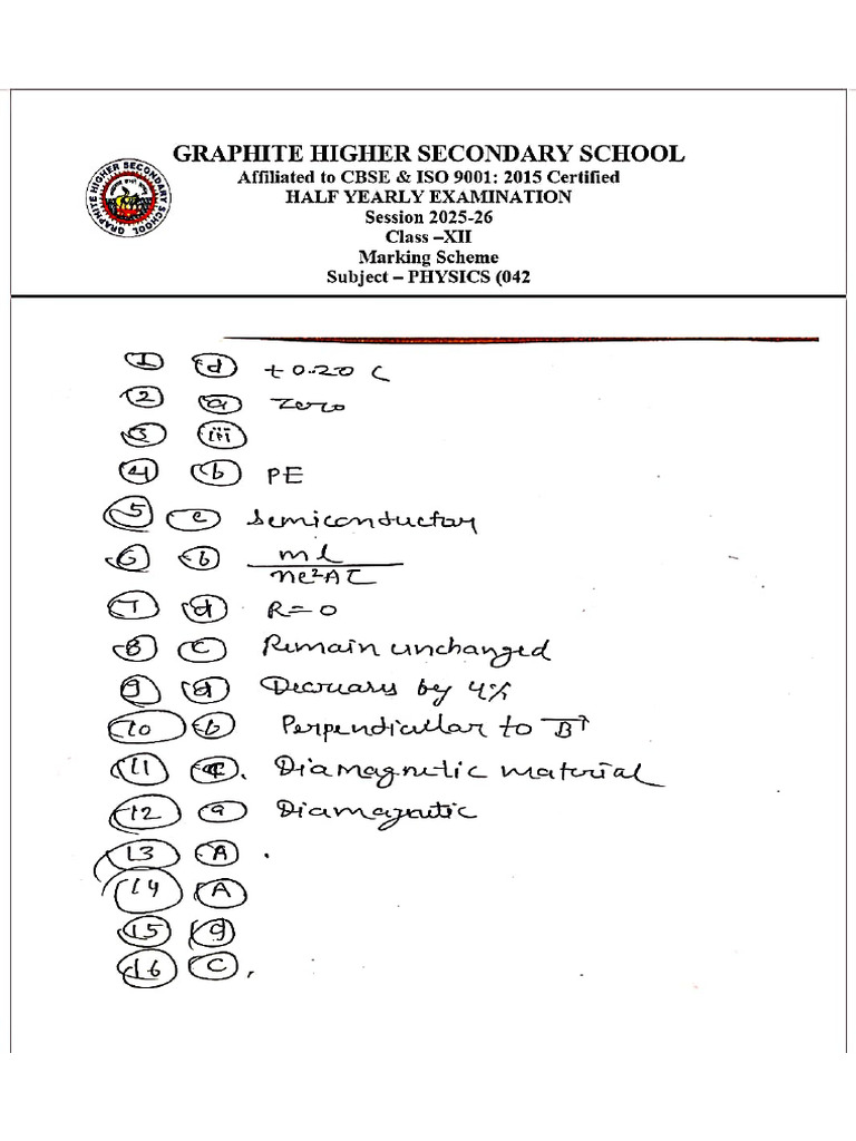 12th Marking Scheme | PDF