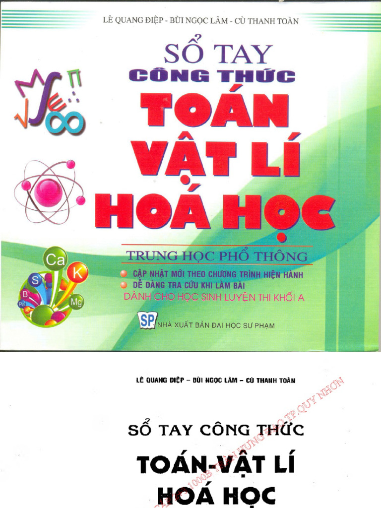 So Tay Cong Thuc Toan Ly Hoa THPT | PDF