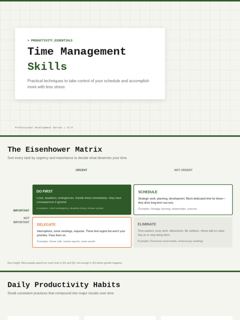 Master Time Management Techniques | PDF | Time Management ...