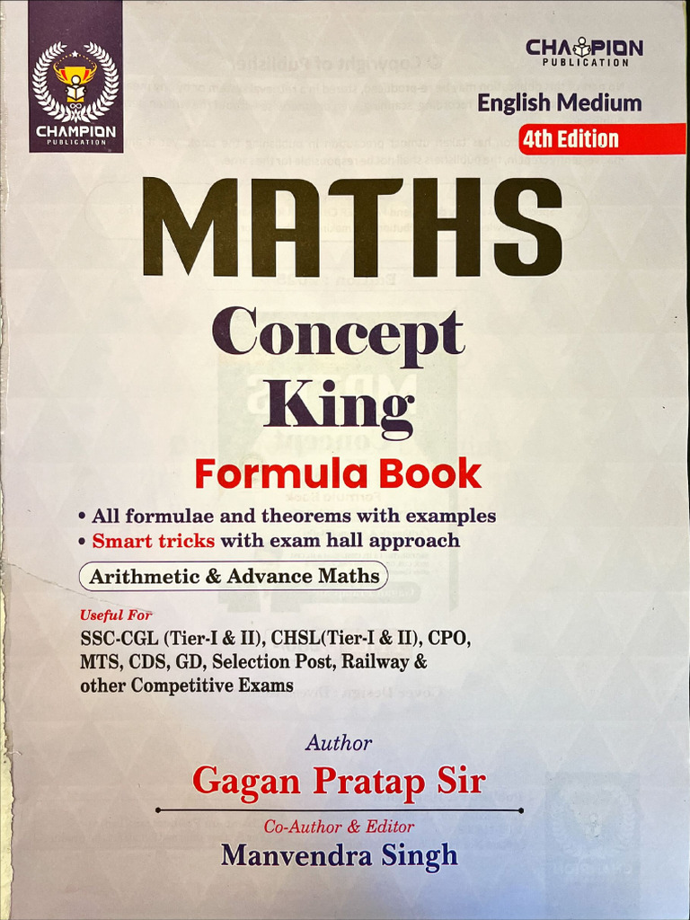 Maths Concept King 2025 Editon | PDF