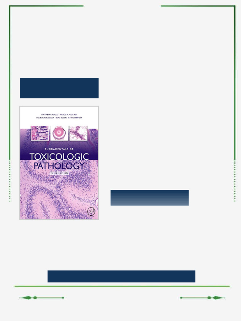Fundamentals of Toxicologic Pathology 3rd Edition Matthew A. Wallig Et ...