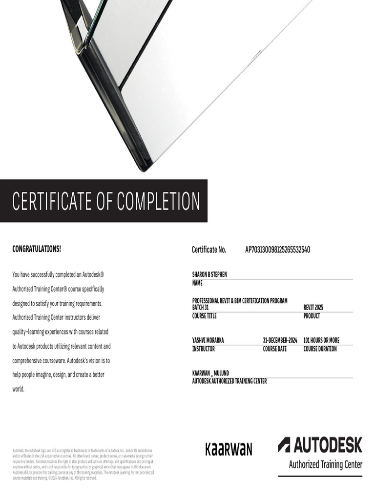 ATC - AP70313009812526 - Professional Revit & BIM Certification Program ...