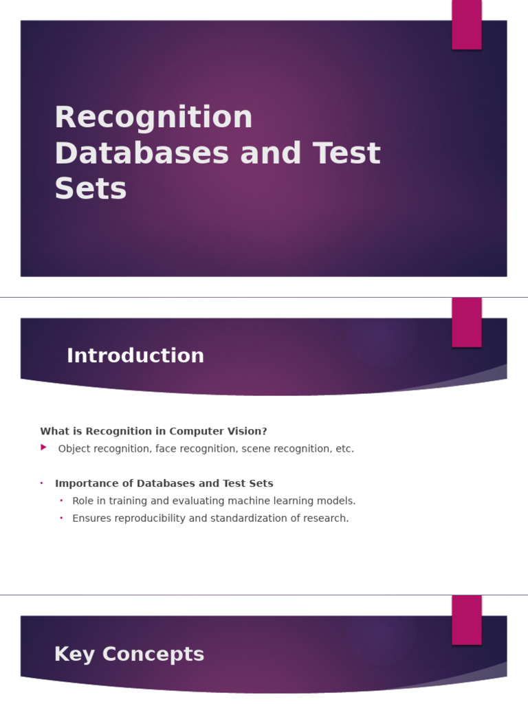 Recognition Databases and Test Sets | PDF