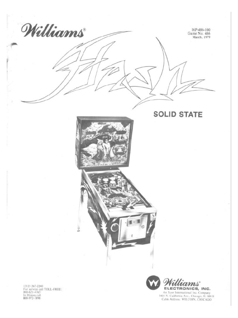 Williams 1978 Flash Manual March 1979 No Schematics | PDF