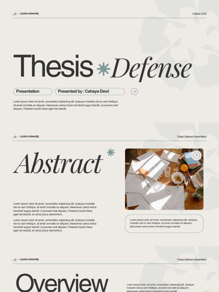 Thesis of Defense | PDF