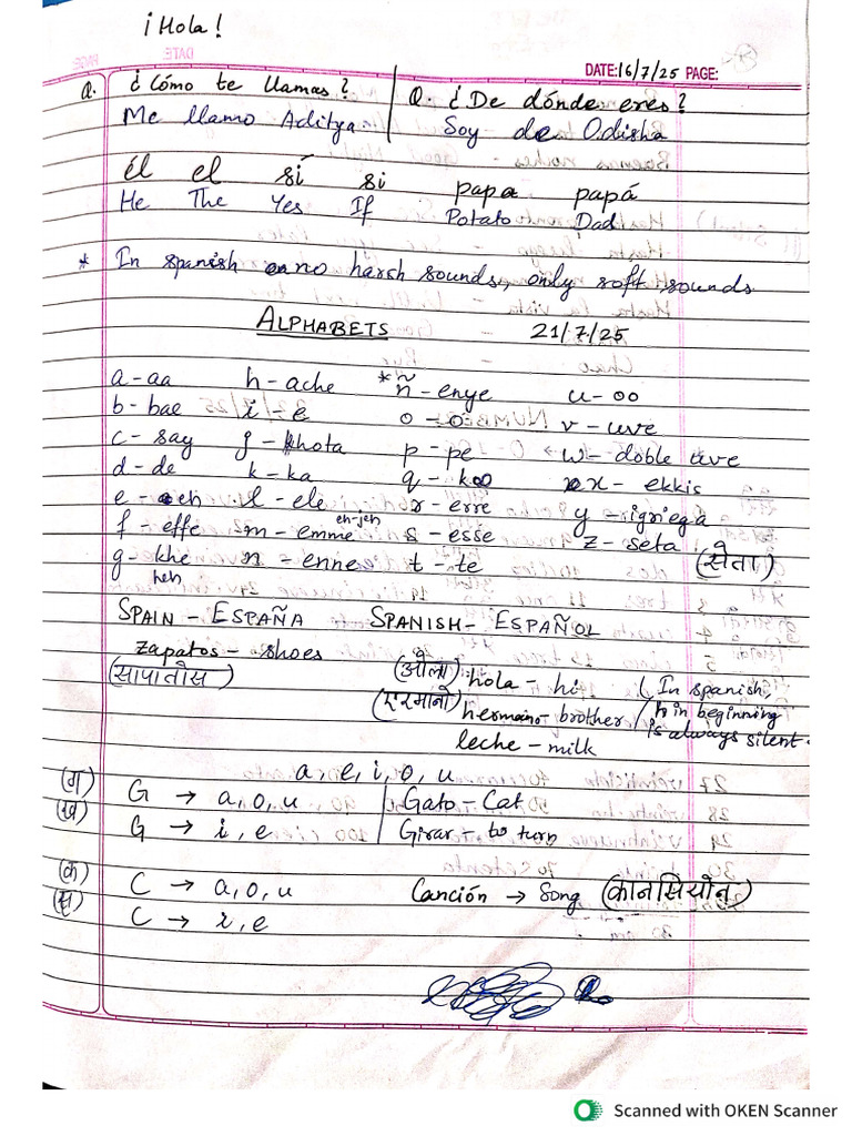 Spanish Notes | PDF