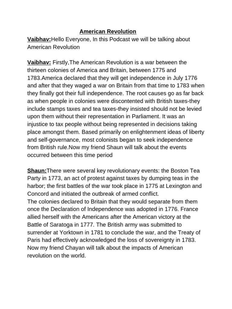 American Revolution | PDF