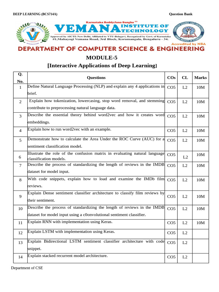 Module 5 | PDF | Deep Learning | Receiver Operating Characteristic