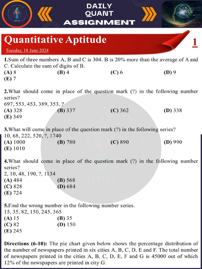 Daily Bank Quant Assignment - E - Q | PDF