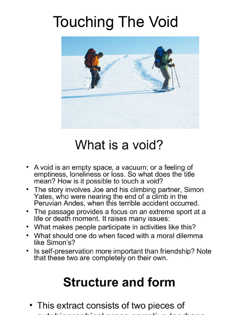 Touching The Void 1 | PDF