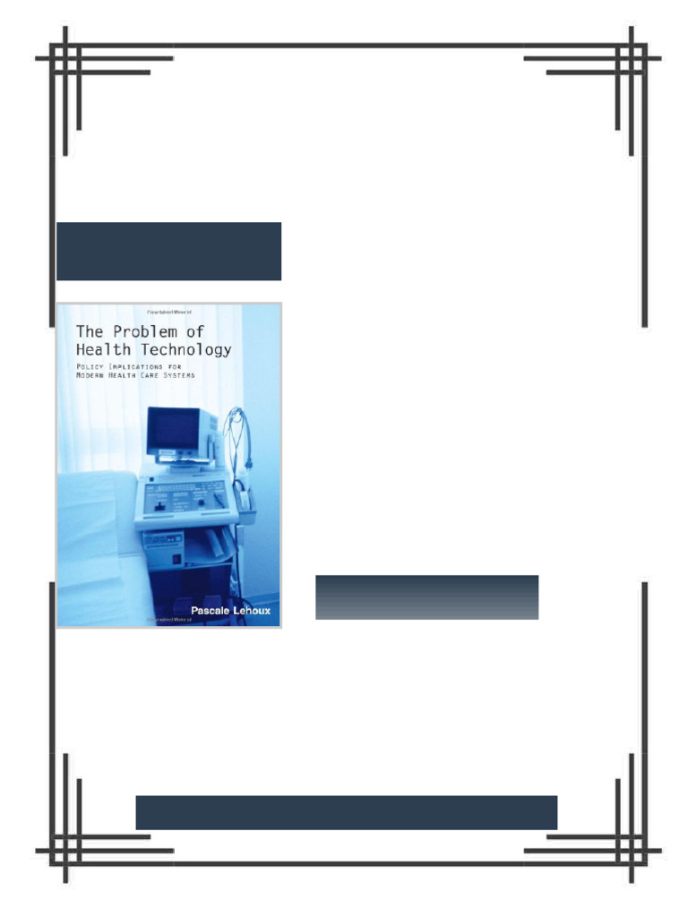 The Problem of Health Technology Policy Implications For Modern Health ...