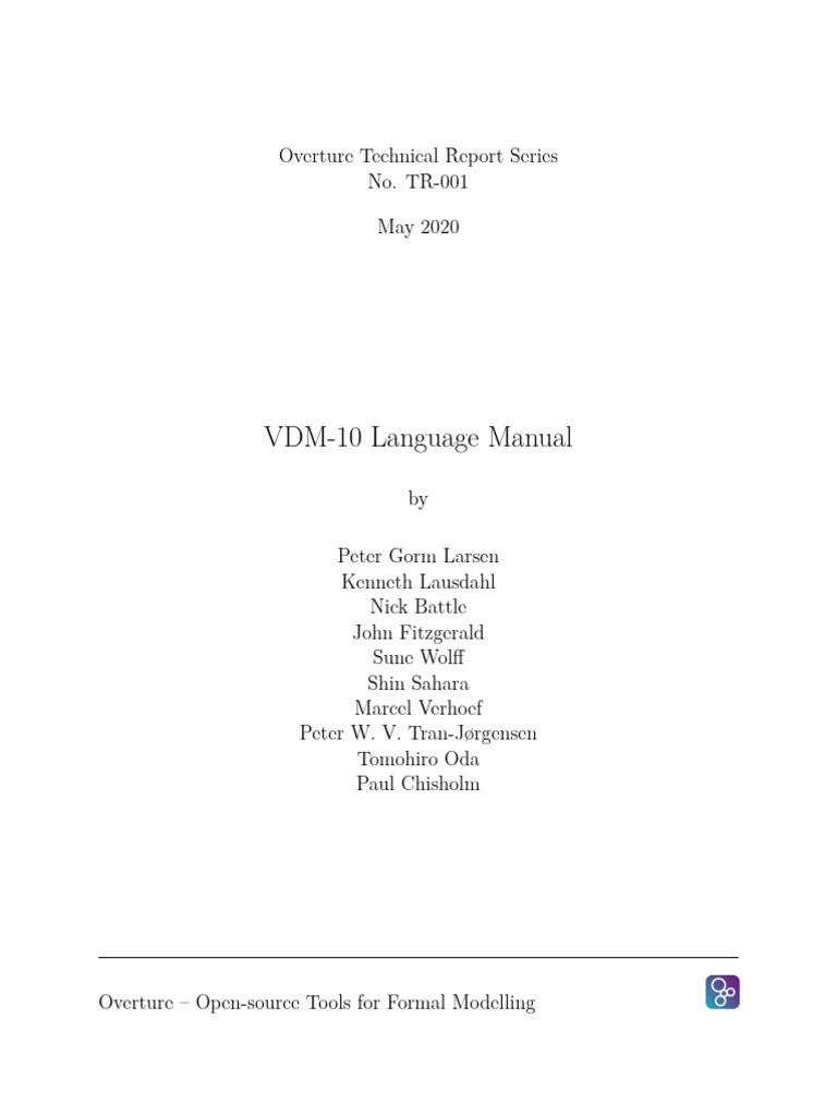 VDM10 Lang Man | PDF | Boolean Data Type | Boolean Algebra