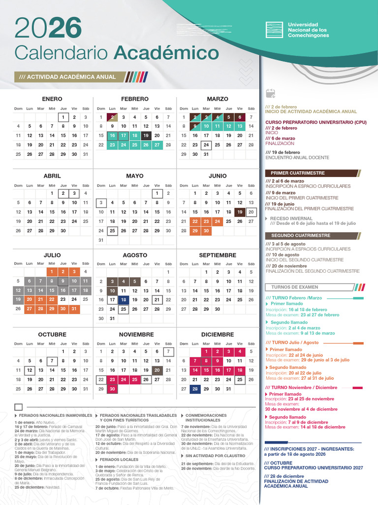 Calendario Académico 2026-2027 | PDF