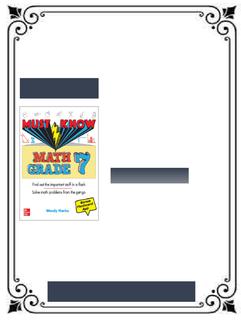 Must Know Math Grade 7 Wendy Hanks Ebook Direct Chapter Access | PDF ...
