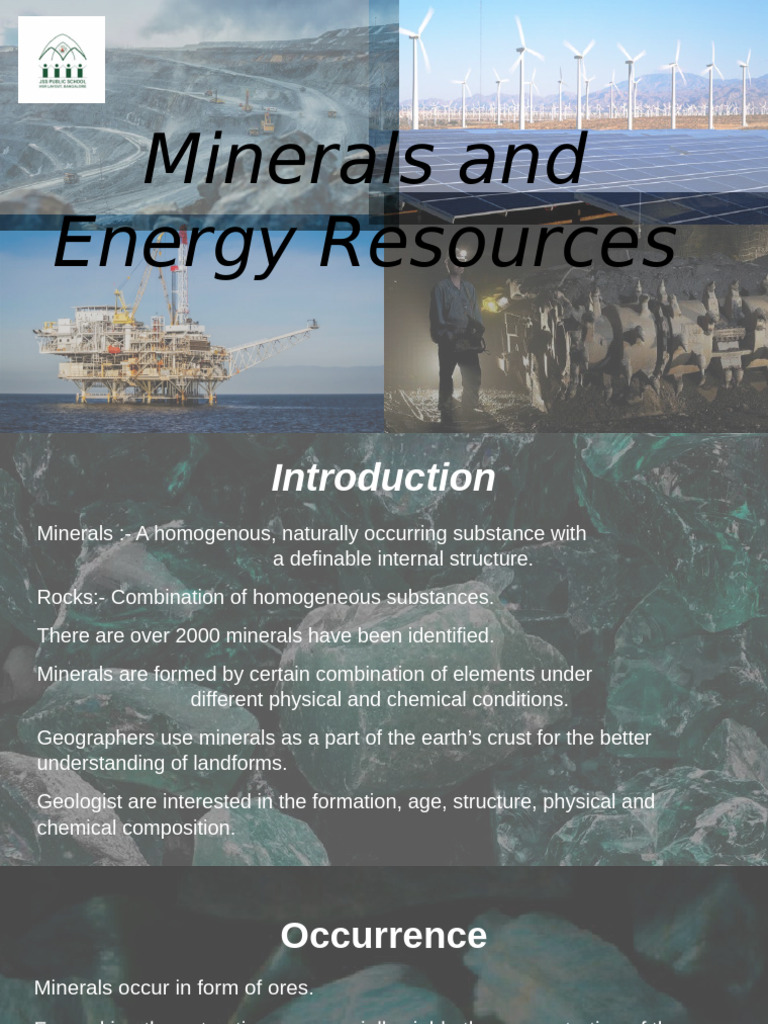 Overview of Minerals and Energy Resources | PDF | Nuclear Power ...
