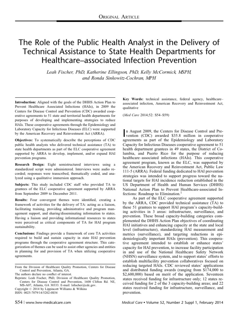 2014 The Role of The Public Health Analyst in The.10 | PDF | Evaluation ...