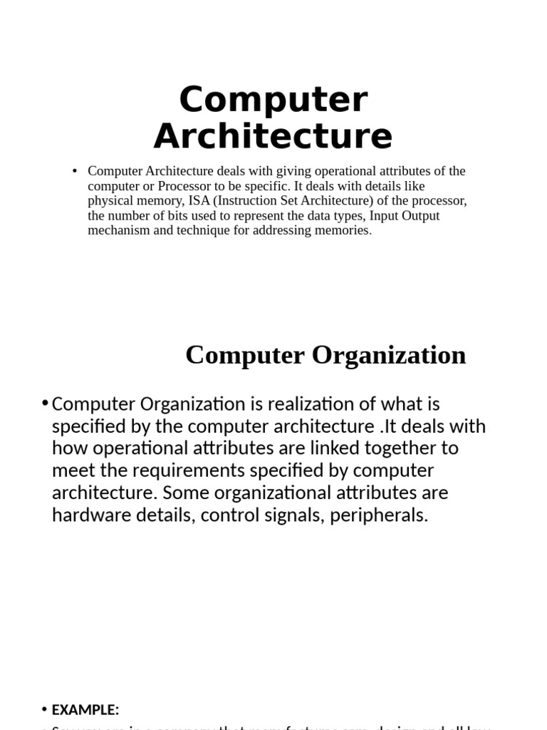 Computer Architecture and Generations Overview | PDF | Computer Data ...