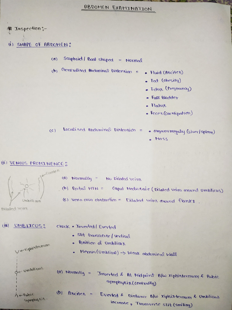 Abdominal Examination | PDF | Abdomen | Medical Specialties