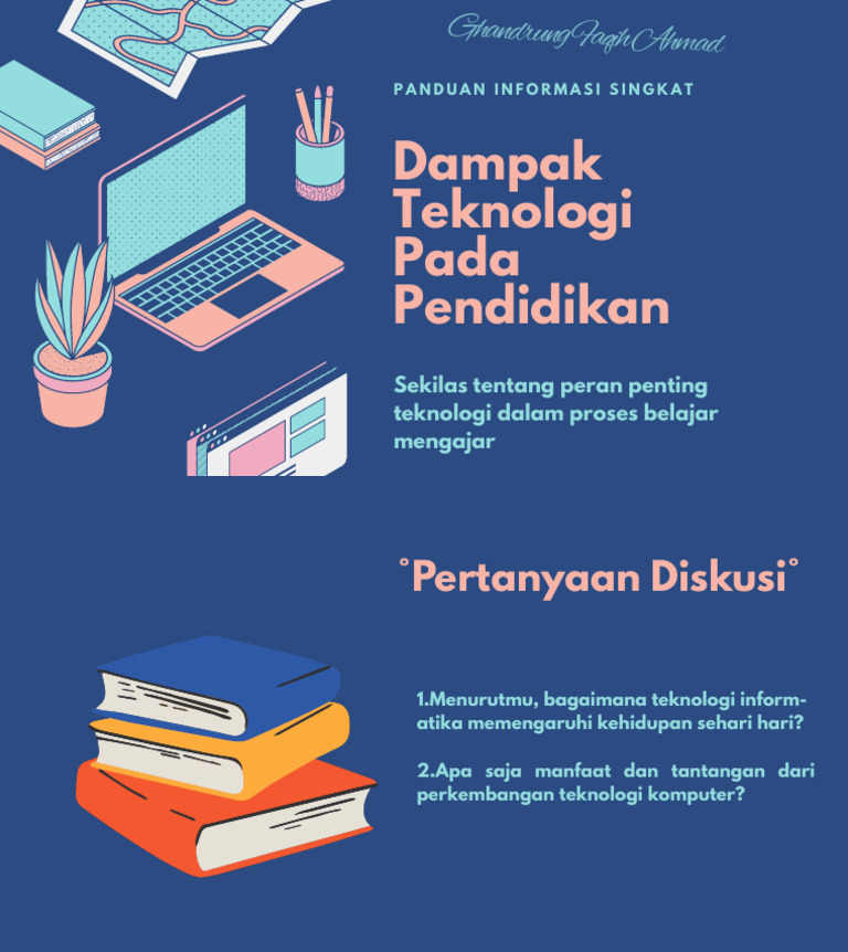 Biru Elemen & Mockup Isometrik Teknologi Dalam Pendidikan Presentasi ...