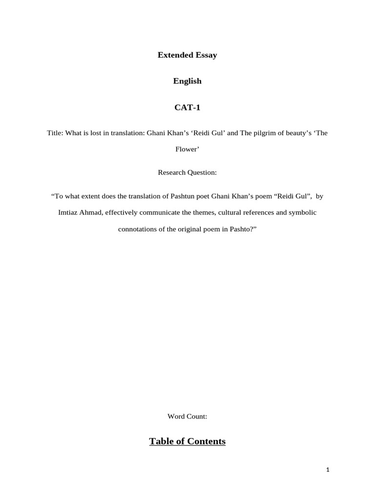 Analyzing Ghani Khan's Poem Translation | PDF | Translations | Pashtuns