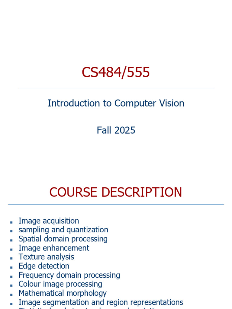 1 Intro | PDF | Computer Vision | Mathematics