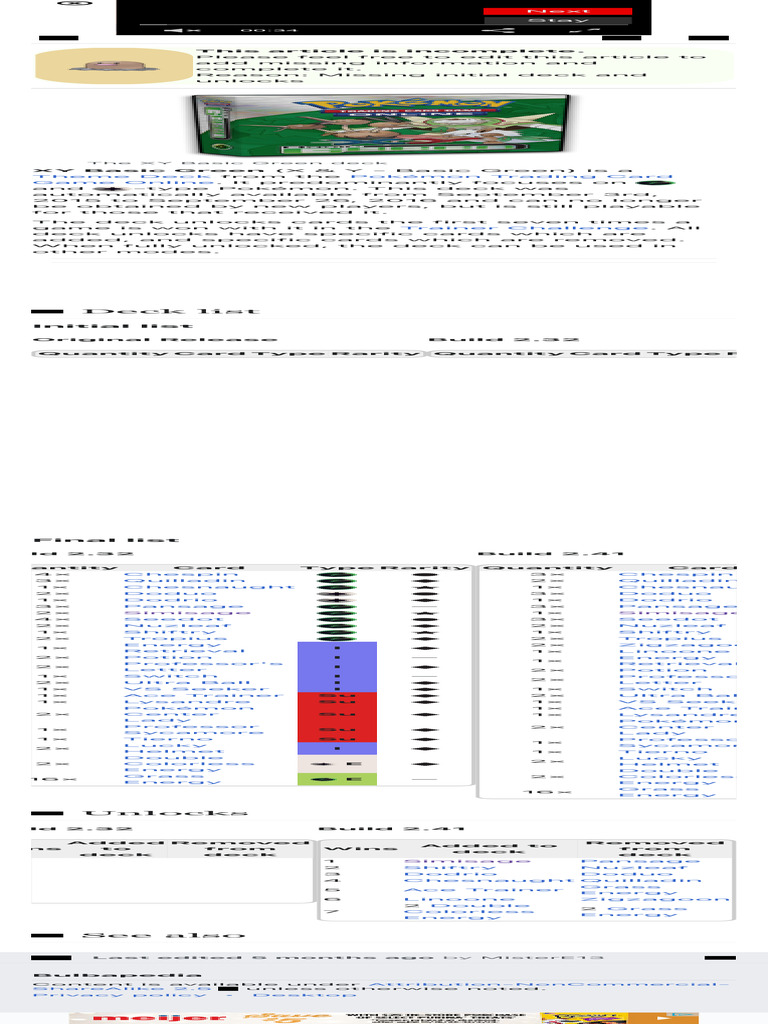X & Y - Basic Green (TCG) - Bulbapedia, The Community-Driven Pokémon ...