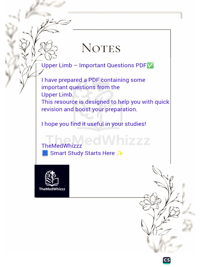 TheMedWhizzz (Upper Limb) | PDF