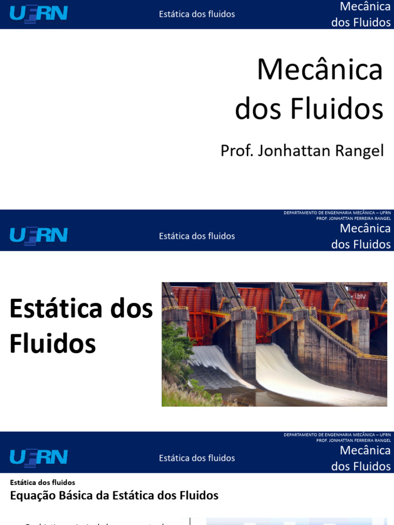 Mec Flu Aula 09 e 10 | PDF | Pressão | Fluido